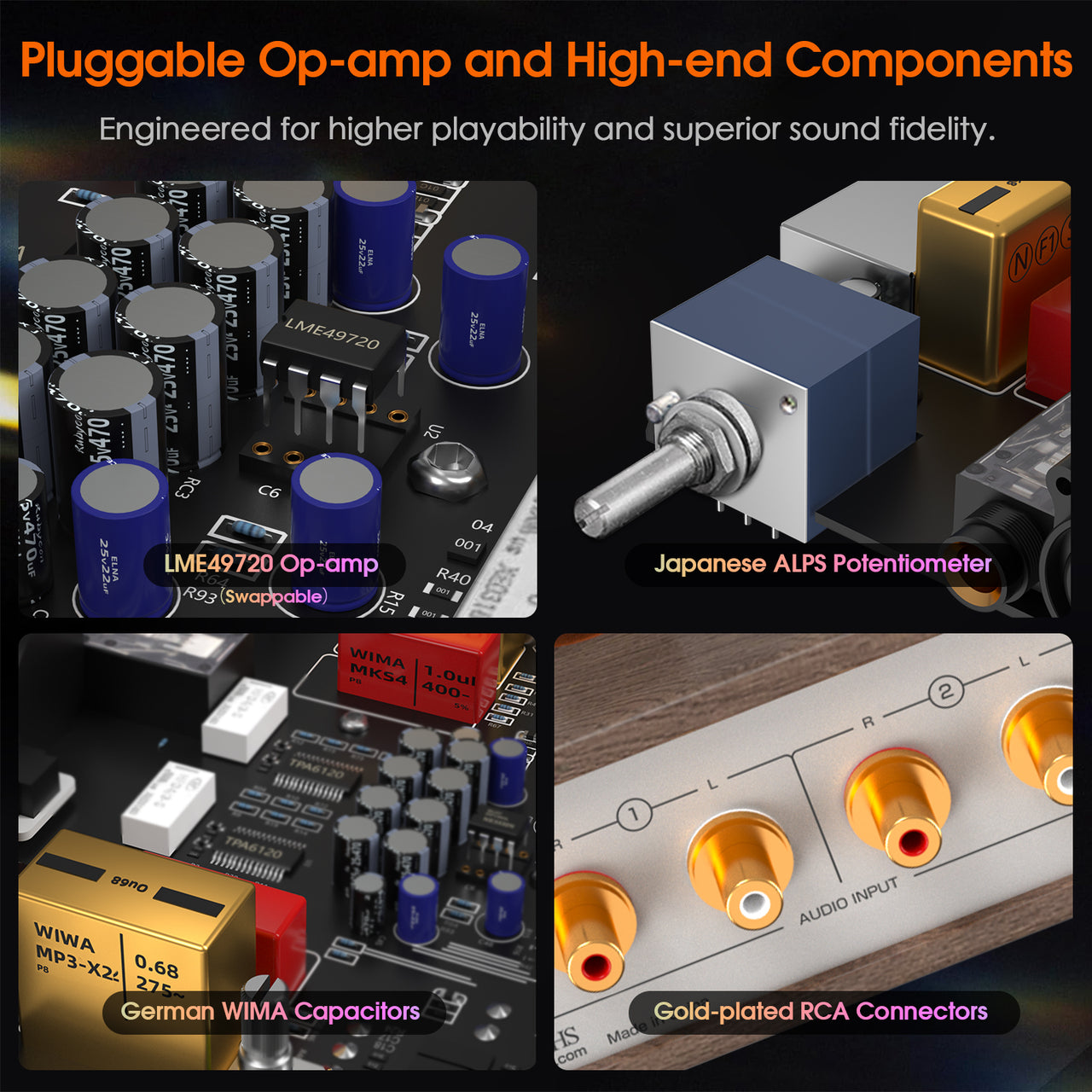 Douk Audio E2 Tube Headphone Amplifier XLR/4.4mm/6.35mm HiFi Stereo Pr
