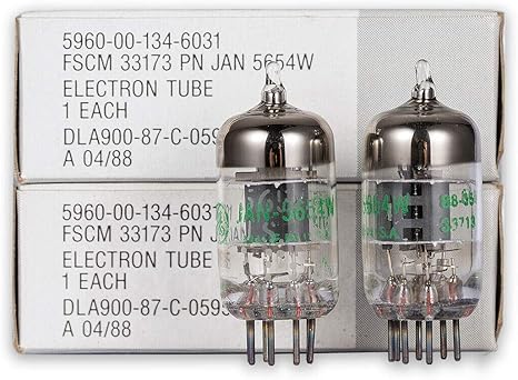 Matched Pair 7-Pin GE JAN 5654W Vacuum Tubes Upgrade for 6AK5/6J1/6Ж1 ...