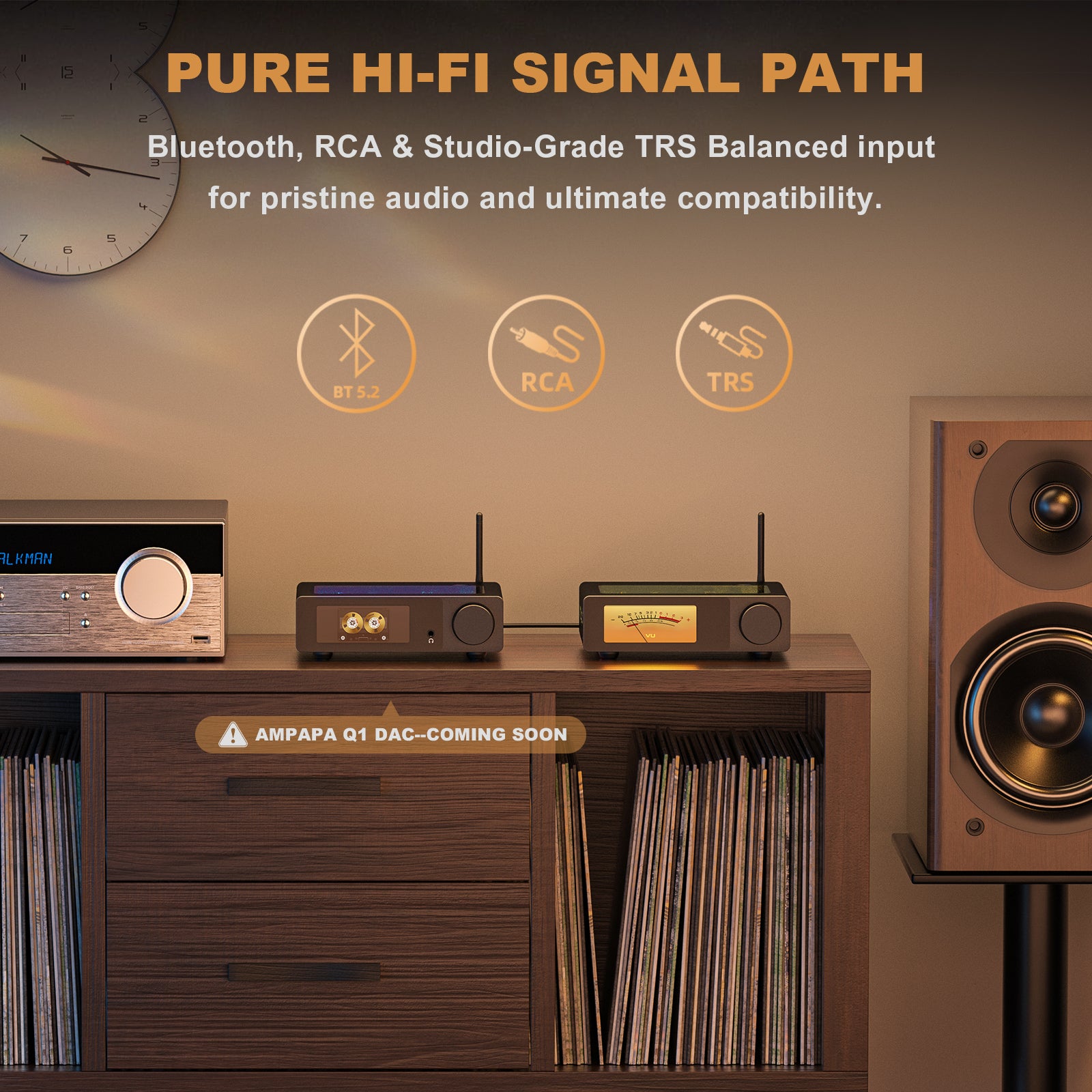 Ampapa D1 HIFI TPA3255 Amplifier with Digital VU Meter – Douk Audio