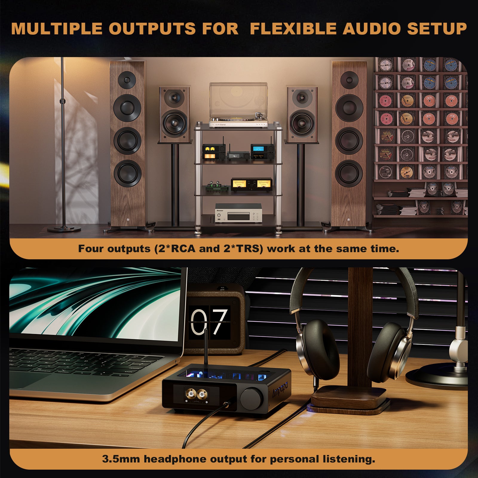 Ampapa Q1 HIFI ESS9039+AK4493 Desktop DAC [Based on DAC-Q11] – Douk Audio