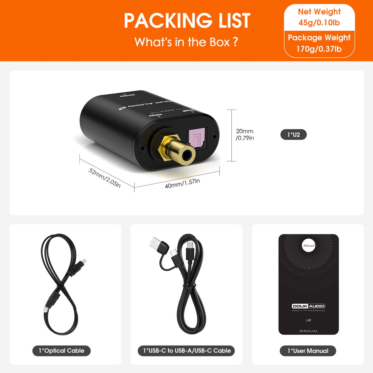 Douk Audio U2 Digital Interface DDC with XMOS XU316 USB to SPDIF Conve