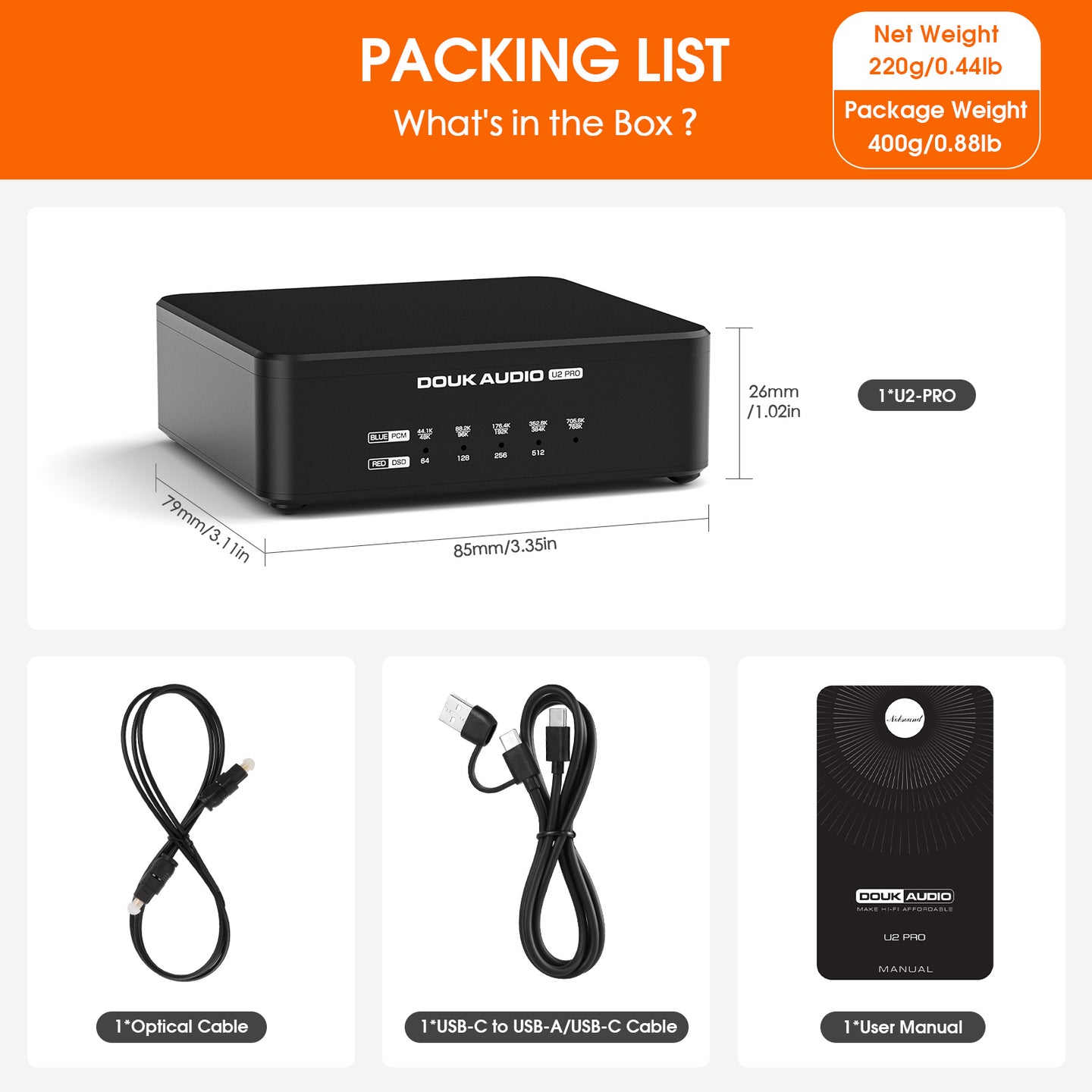 Douk Audio U2 PRO XMOS XU316 Digital Interface DDC Reclocker