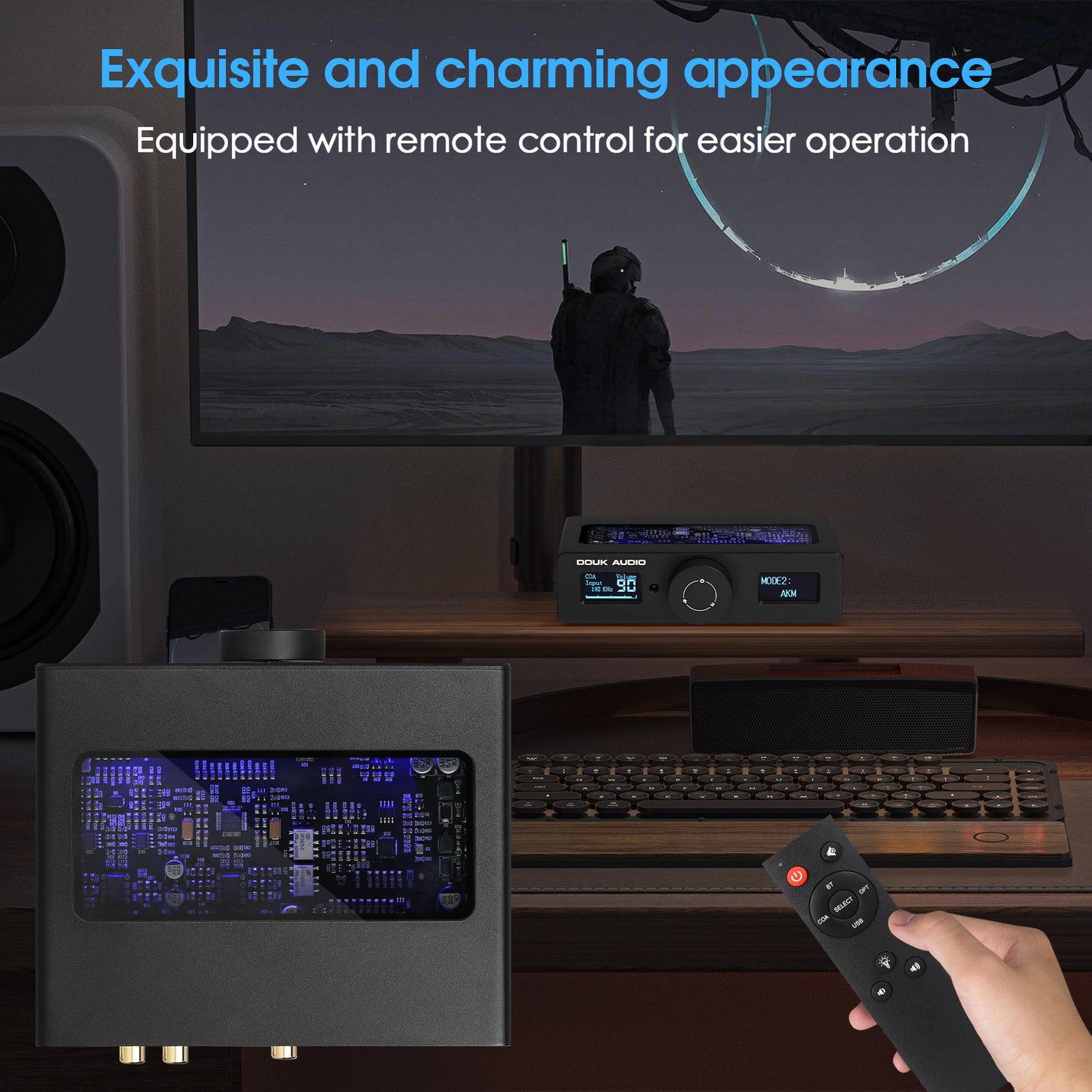 Douk Audio DAC-Q11 HiFi ESS9038Q2M+AK4493 USB DAC Audio Adapter COAX/O ...