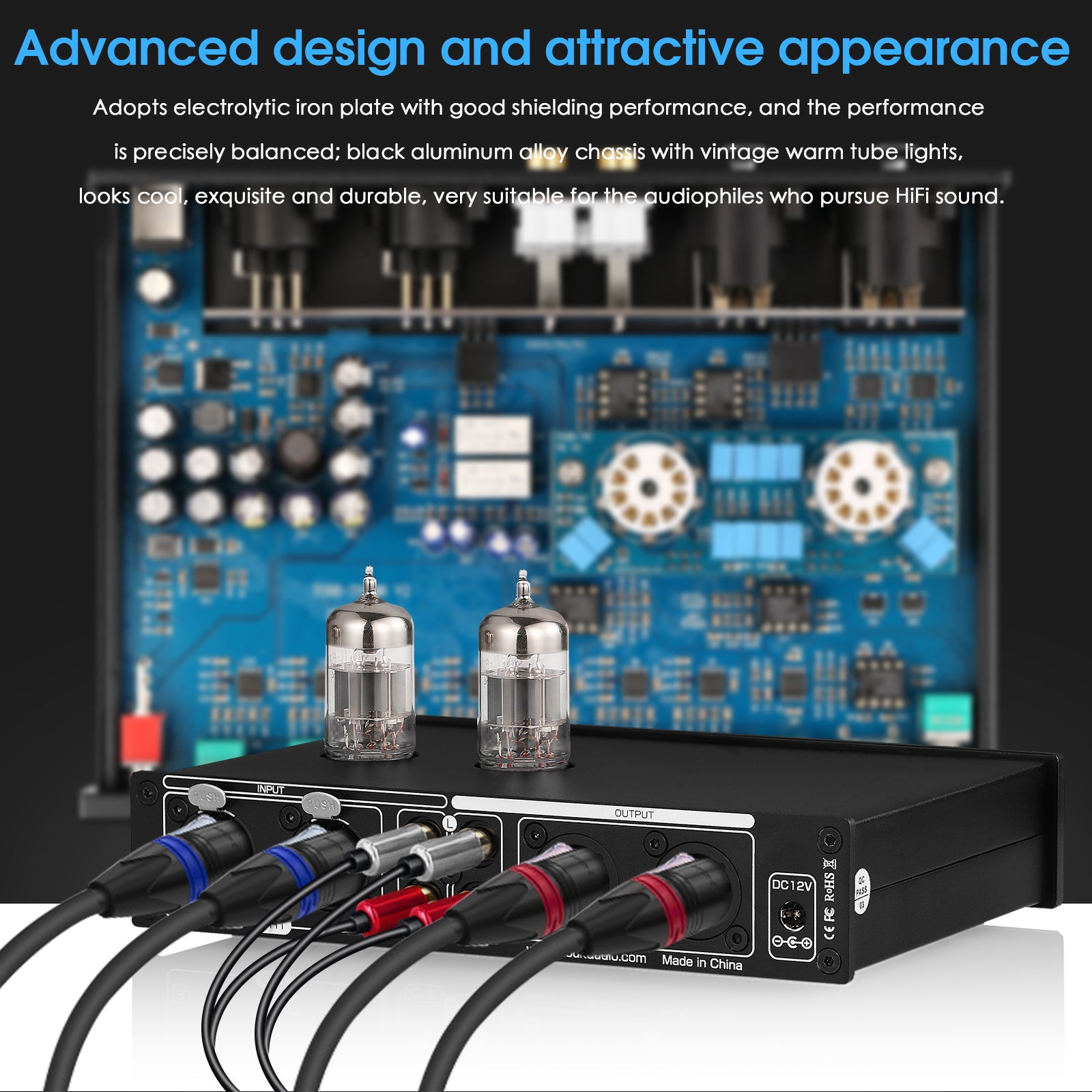 [Upgraded] Douk Audio T8PRO 7-band EQ Tube Preamp Equalizer XLR Pre-Am