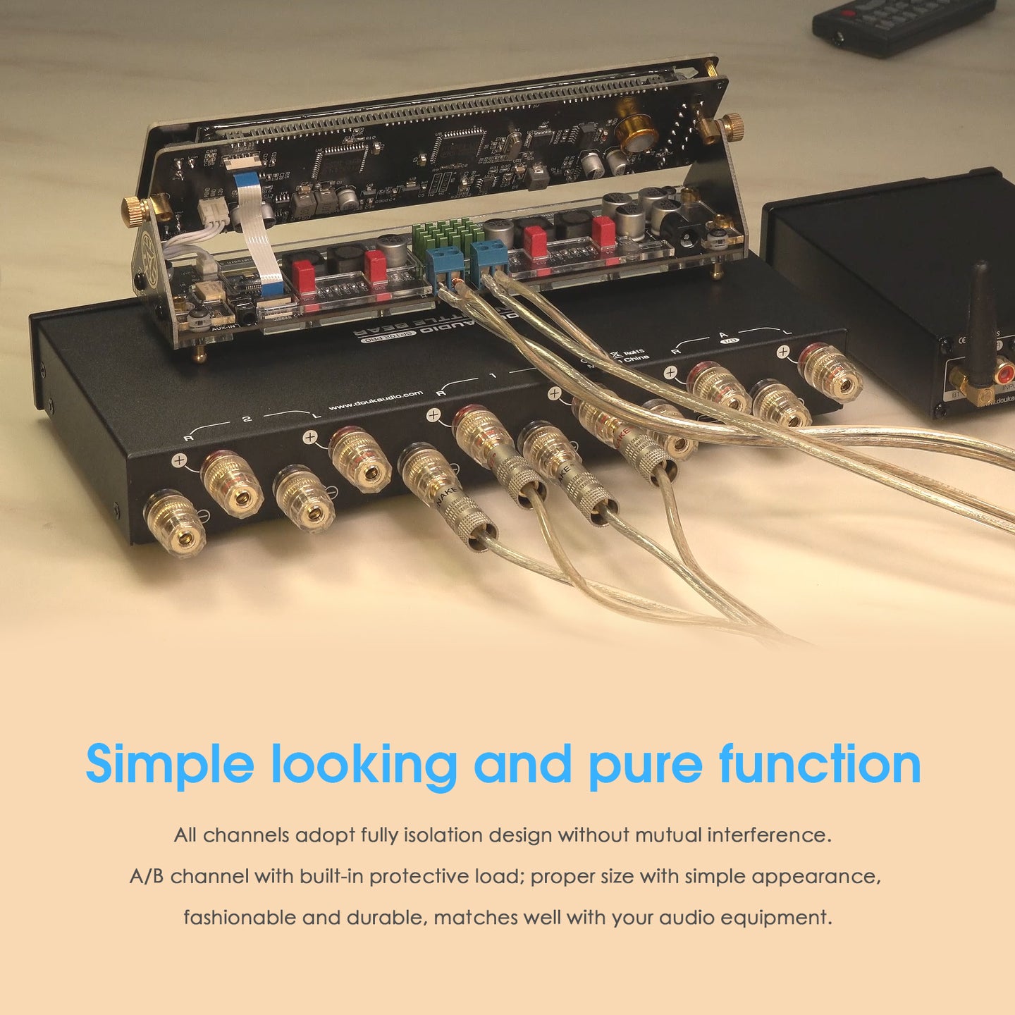 Douk Audio SP102 PRO 2 Way Amplifier / Speaker Switcher Box Stereo A/B