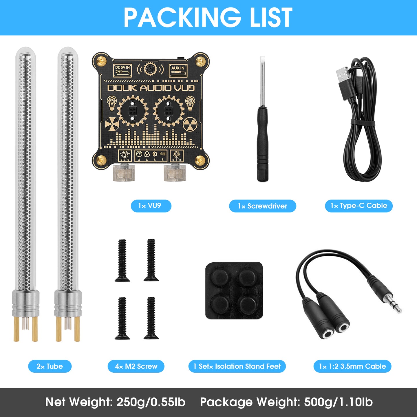 VU9 Pixie Tube Sound Level Meter Ref to Retro Nixie Tube Audio Spectru – Douk Audio