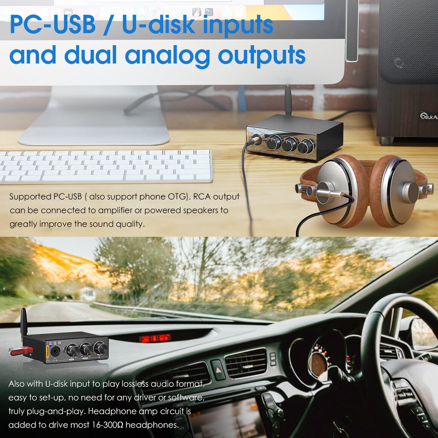 Nobsound Q4 Mini Bluetooth 5.0 Stereo USB DAC Gaming S/PDIF Digital to ...