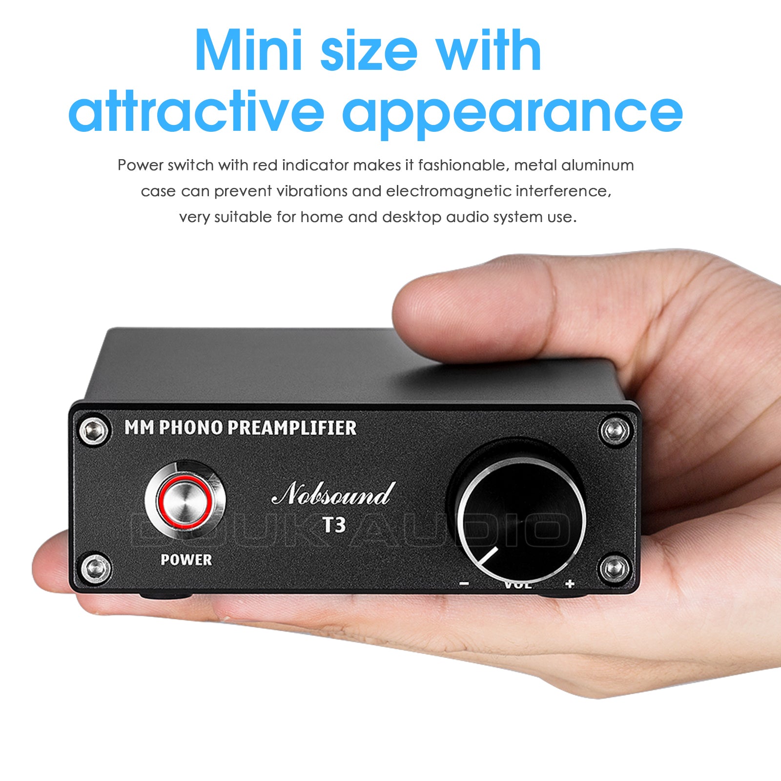 Nobsound T3 MM Phono Preamp for Record Player HiFi Home Turntable Pre ...