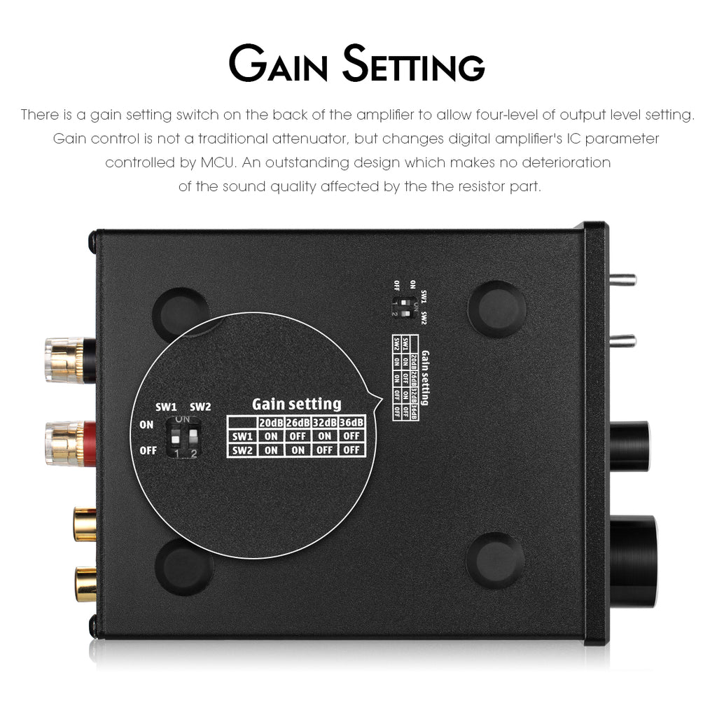 Nobsound G2 Mini 100W Mono Channel Digital Amplifier Subwoofer/Full-Fr ...