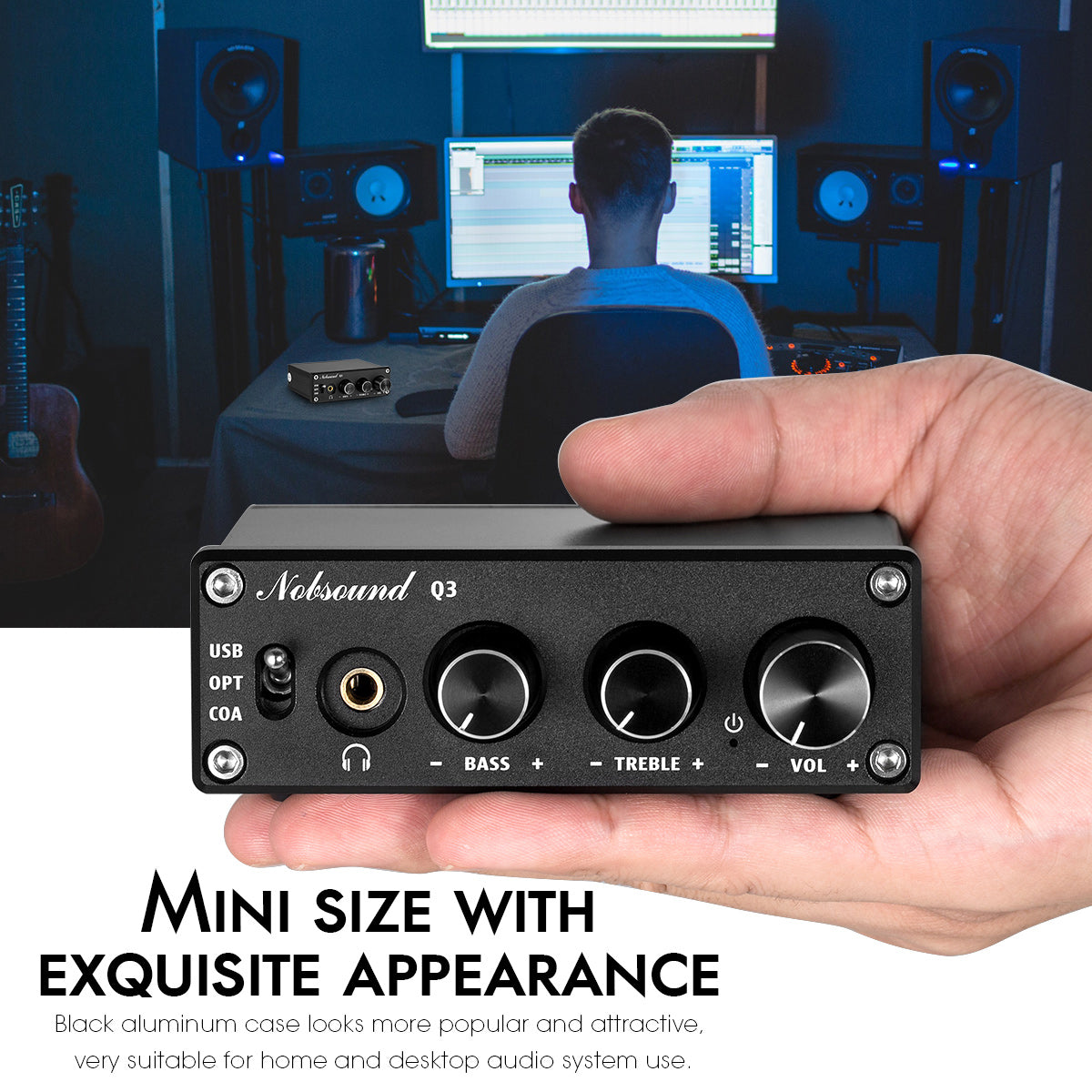 Nobsound Q3 Mini USB DAC Digital to Analog Converter Coaxial/Optical A ...