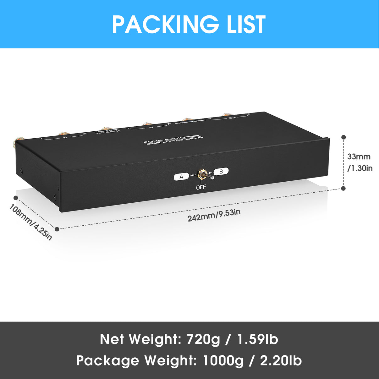 Douk Audio SP102 Passive 2(1)-IN-1(2)-OUT Audio Selector Stereo Switch ...